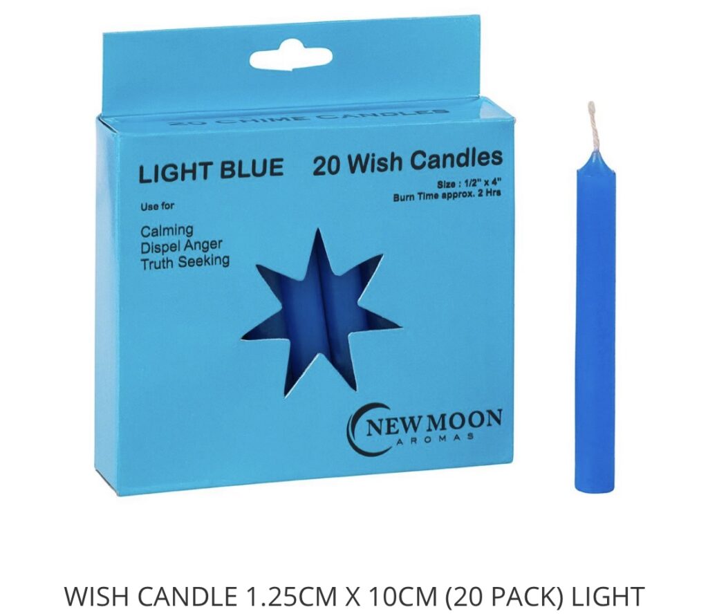 20 magical light Blue candles - The Crystal Kingdom Academy